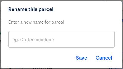 How to Name your Parcel