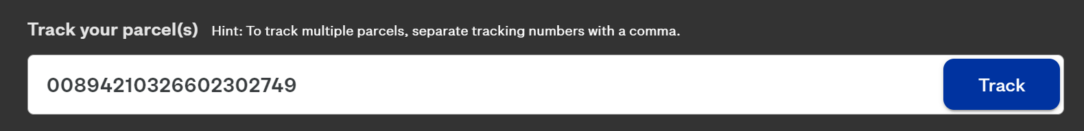 Tracking your domestic parcel(s)