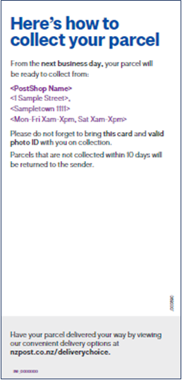 We have a Parcel For You