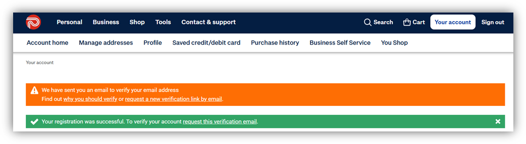 How do I sign in or register for a My NZ Post account?